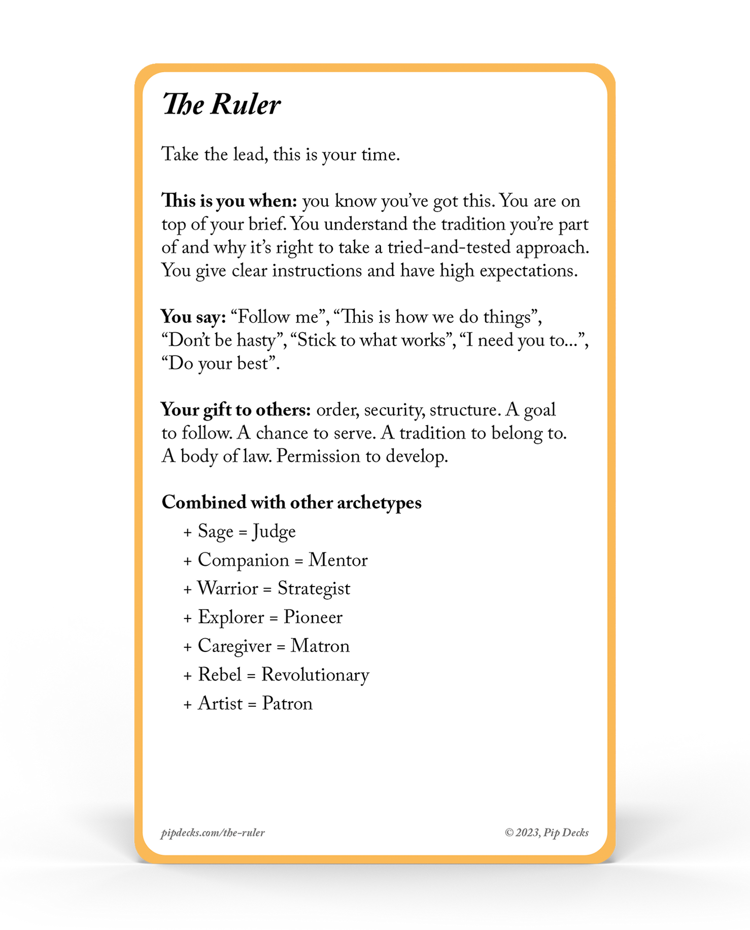 Archetypes | Pip Decks