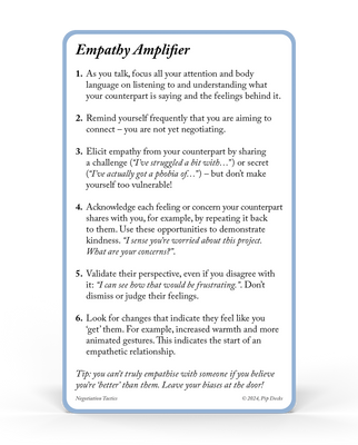 Negotiation Tactics | Official Pip Decks® | Get Official Pip Decks®