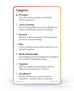 Negotiation Tactics | Official Pip Decks® | Get Official Pip Decks®