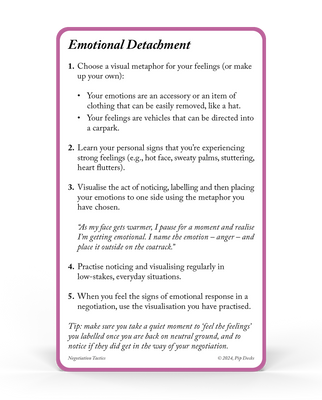 Negotiation Tactics - Pip Decks | Pip Decks