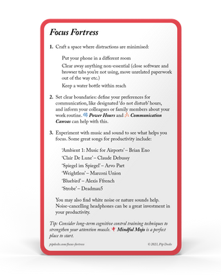 Productivity Tactics | Pip Decks